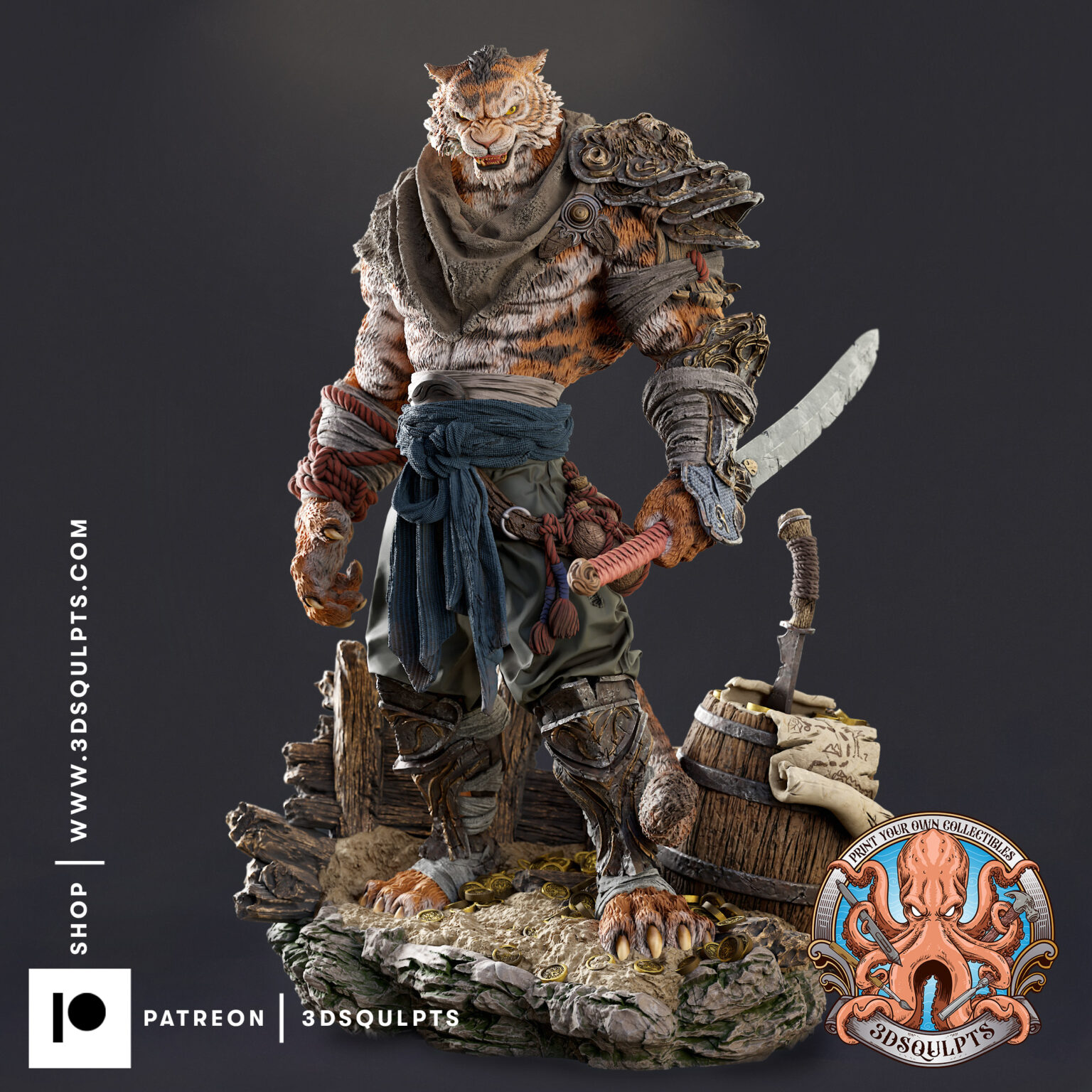 Tiger and Thief – 3D printable model – 3DSQULPTS – print your own ...