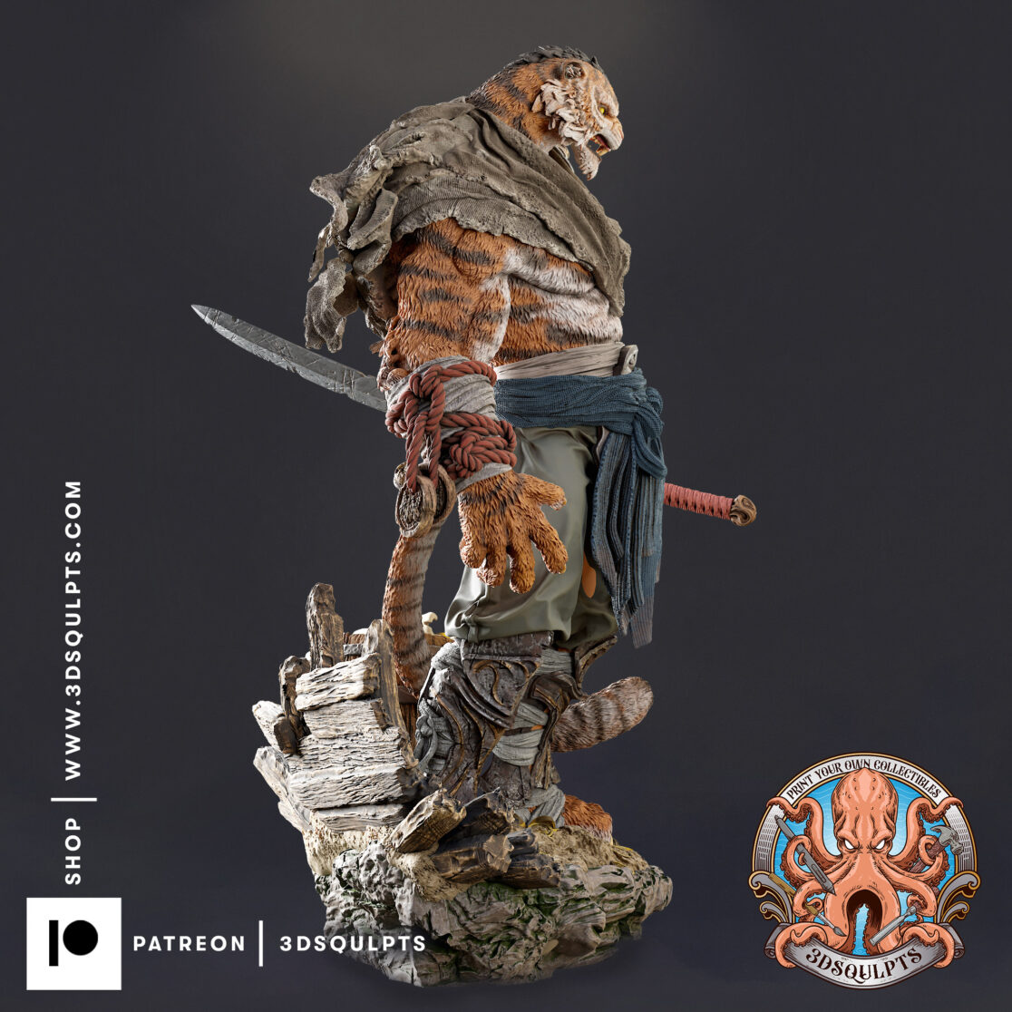 Tiger – 3D printable model (standalone version) – 3DSQULPTS – print ...